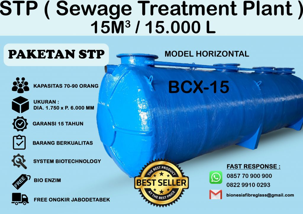 STP ( Sewage Treatment Plant ) 15.000 Liter / 15M3 (Tipe BCX) - Jual ...