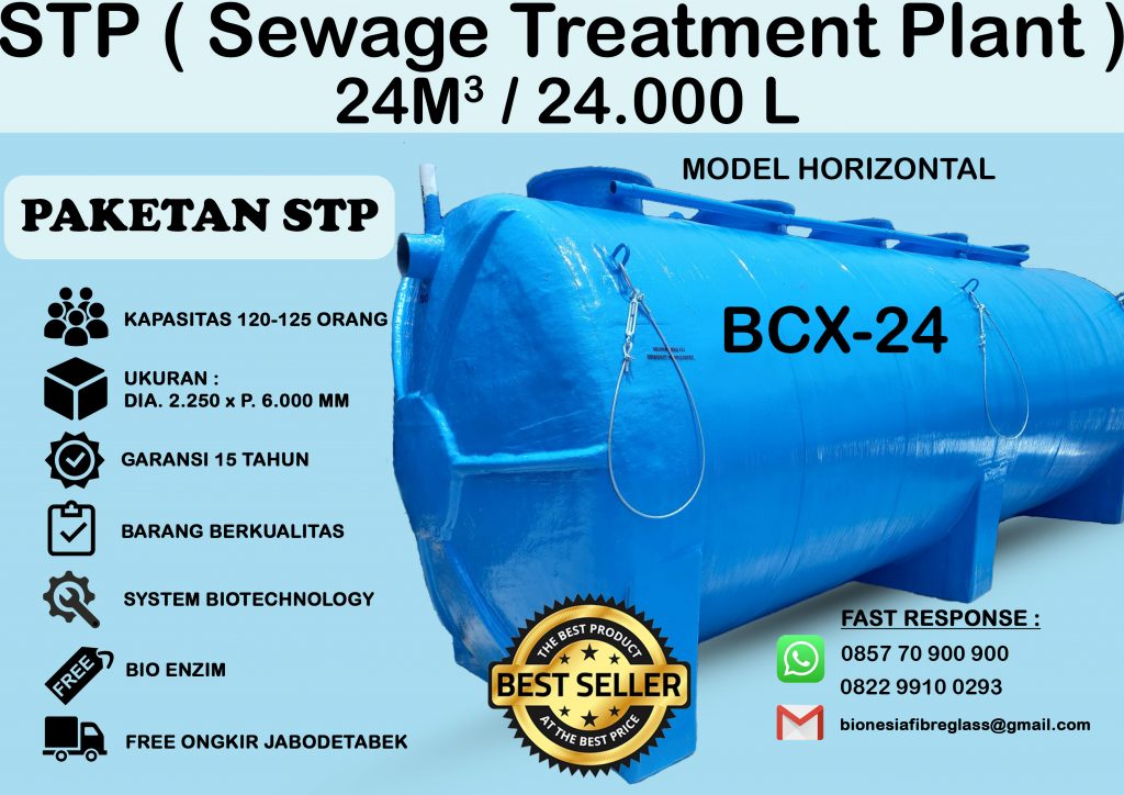 STP ( Sewage Treatment Plant ) 24.000 Liter / 24M3 (Tipe BCX) - Jual ...